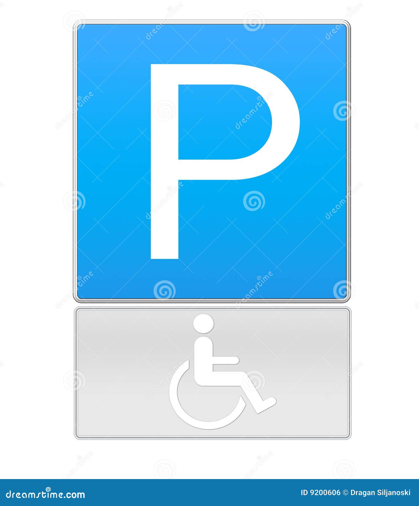 Parkenzeichen Der Behinderten Leute Stock Abbildung - Illustration von ...