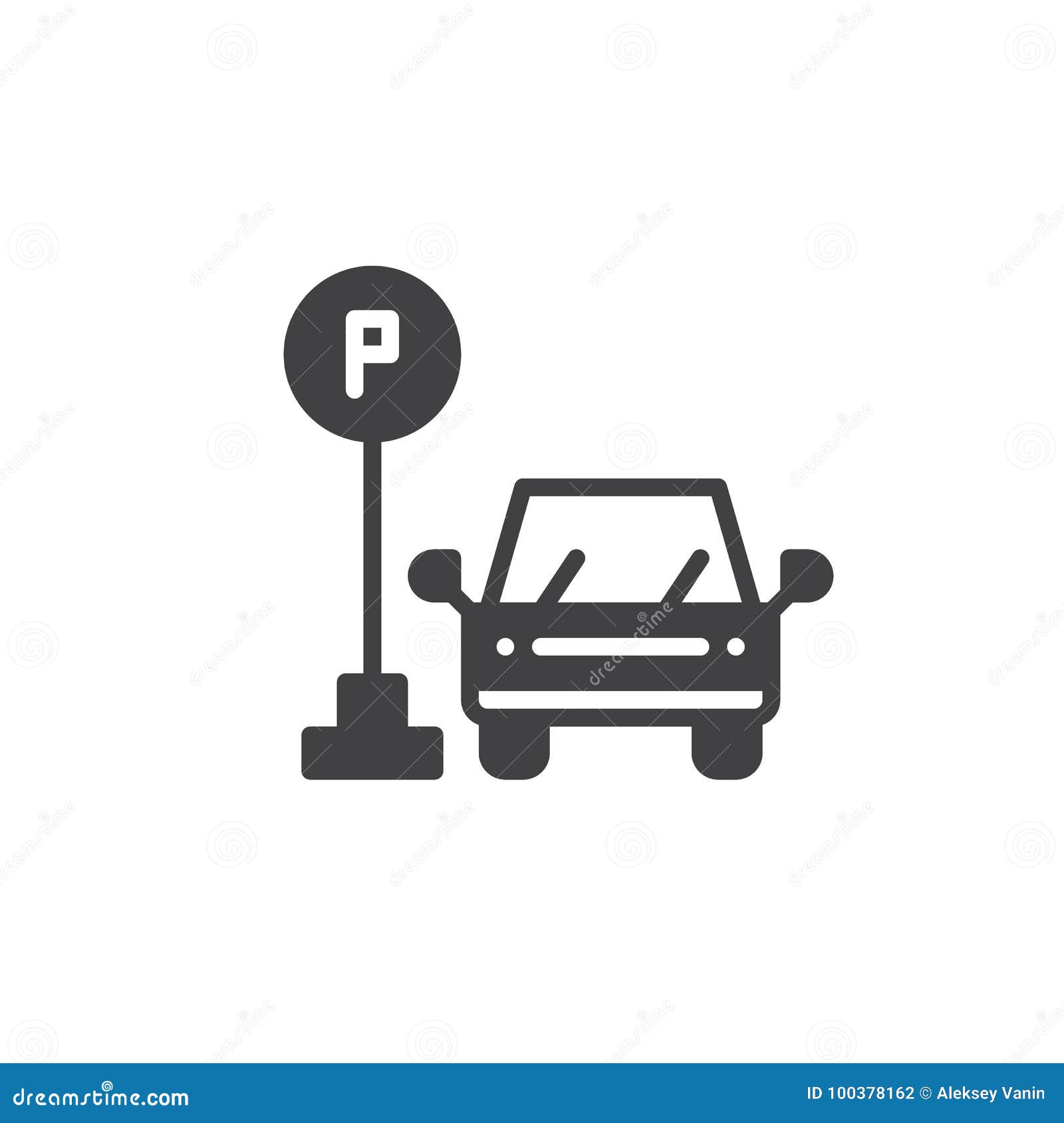 Parkeringssymbolsvektor vektor illustrationer. Illustration av parkera ...