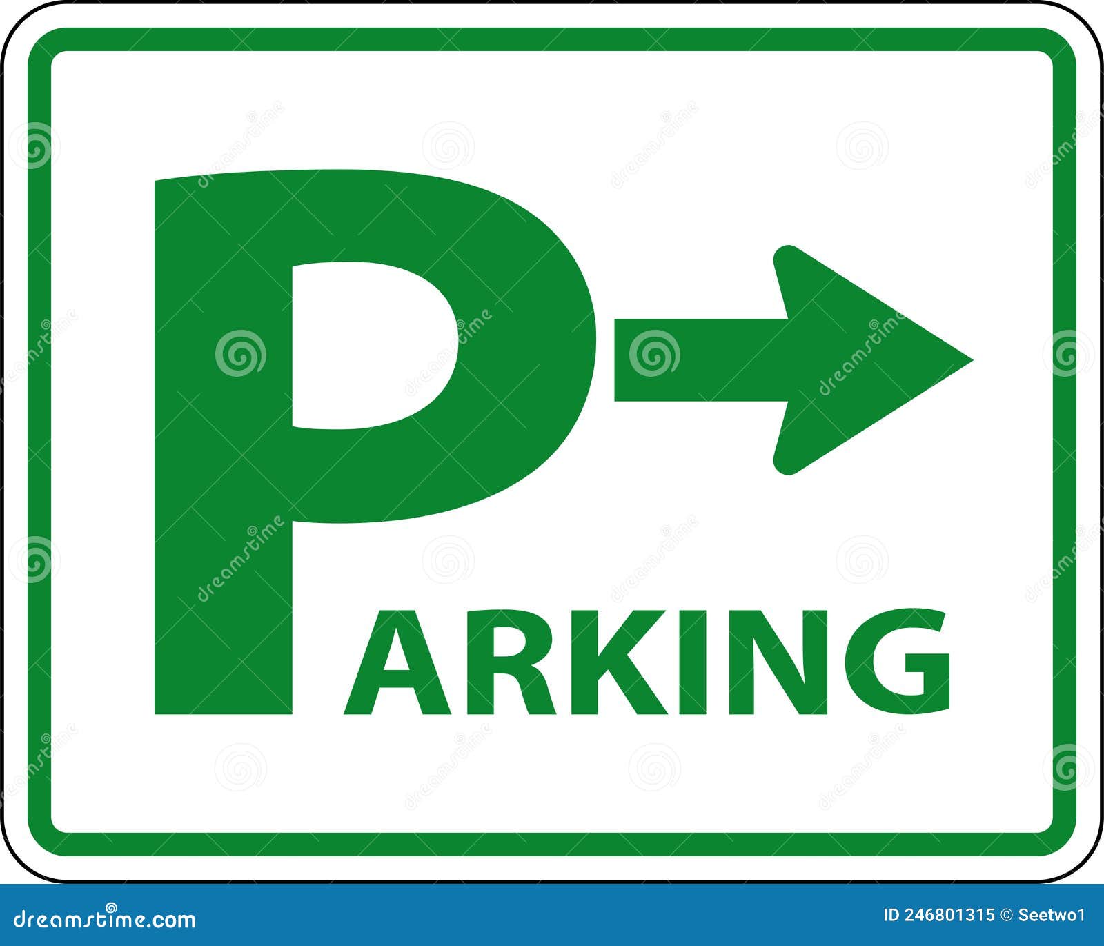 Parking Area Left Arrow Sign on White Background Stock Vector ...