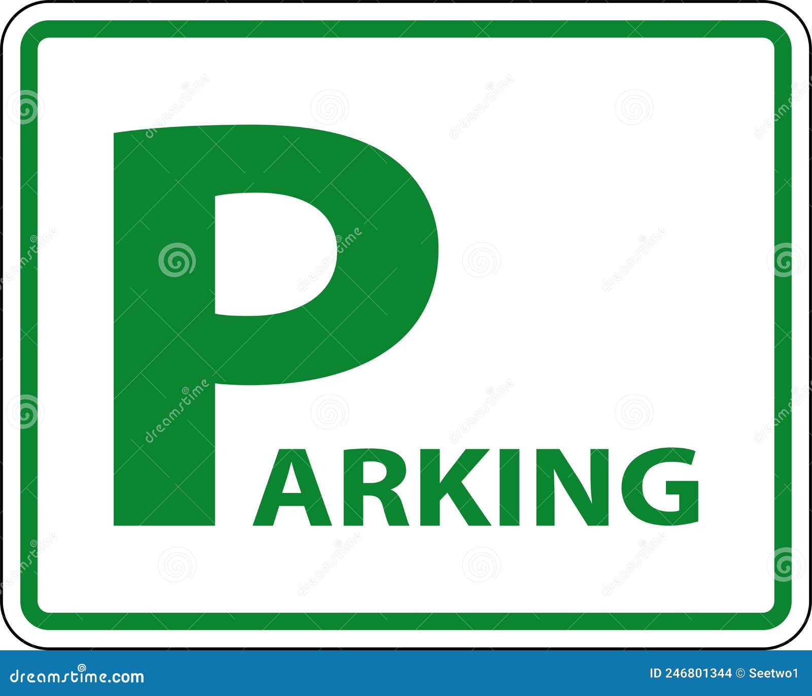 Parking Area Sign on White Background Stock Vector - Illustration of ...