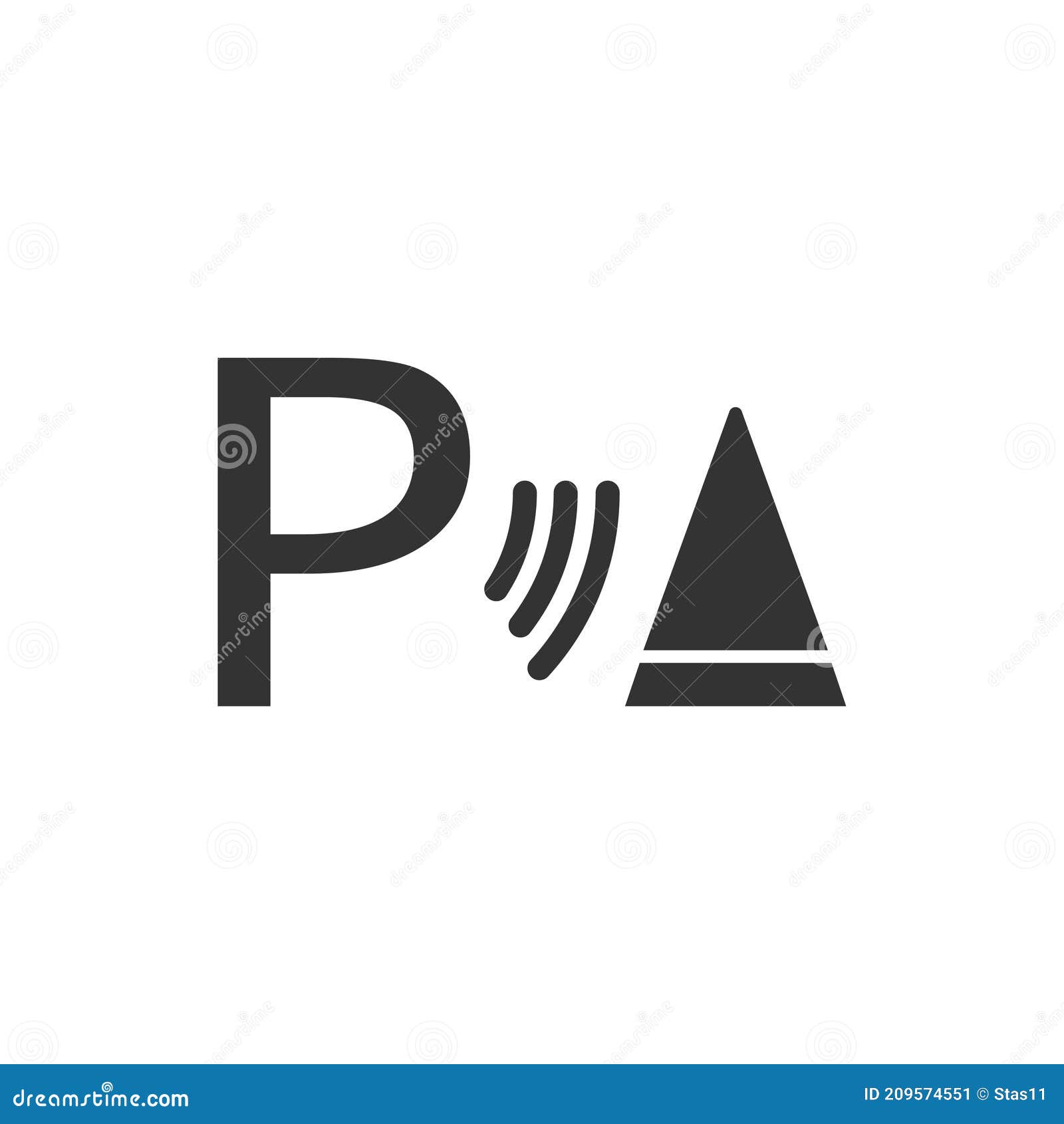 Parking Assistant Icon in Simple Design. Vector Illustration Stock ...