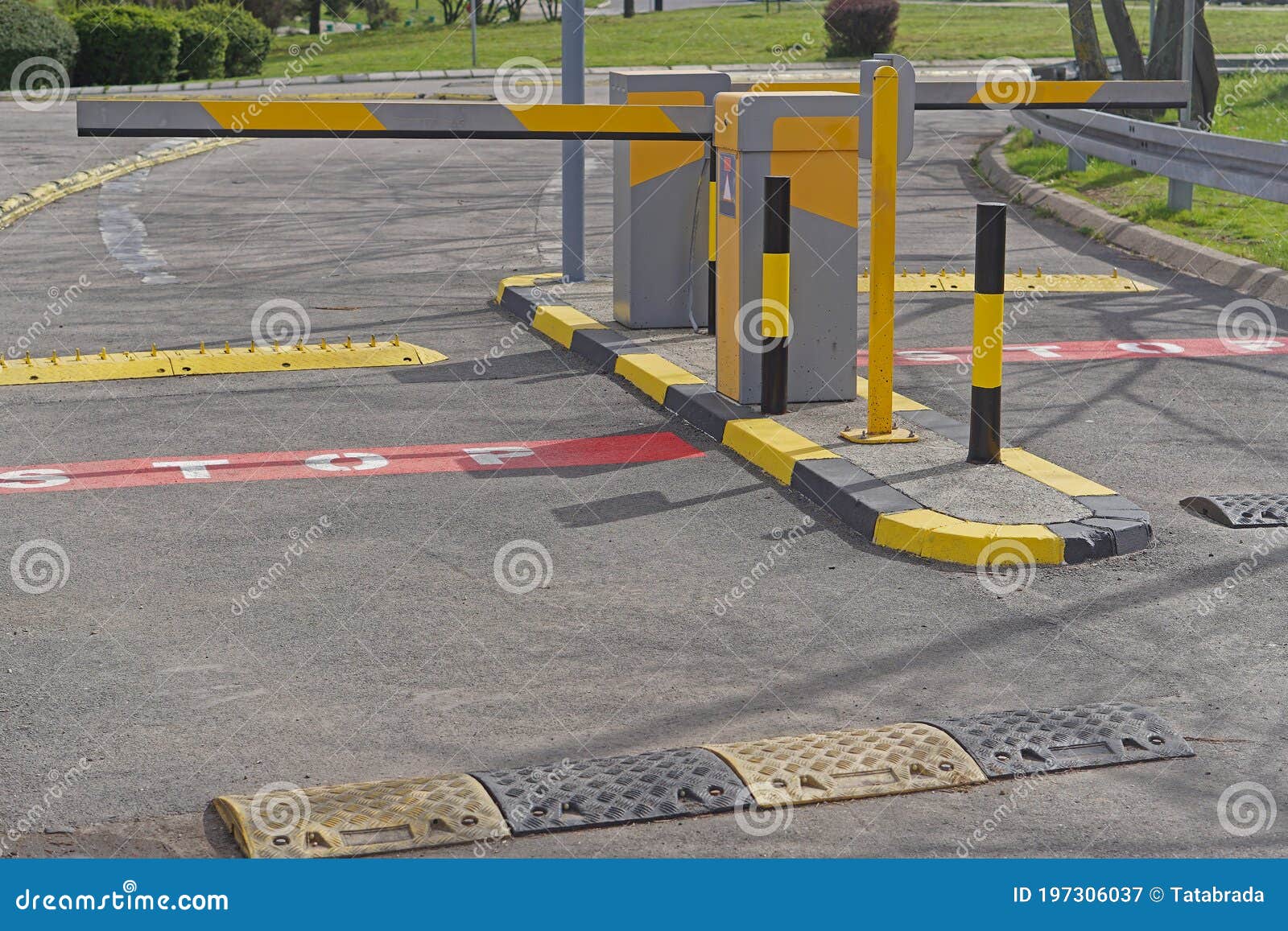 Parking barrier control stock image. Image of street - 197306037