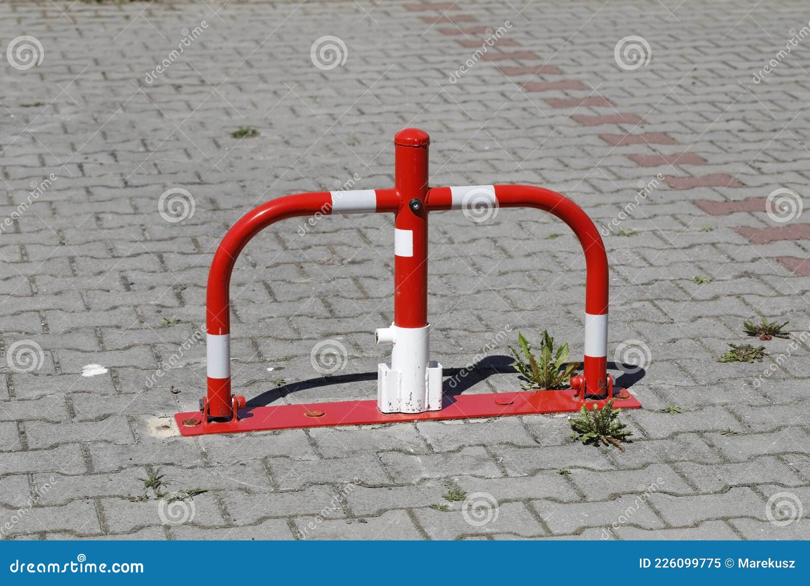 Parking barrier post stock image. Image of barrier, three - 226099775