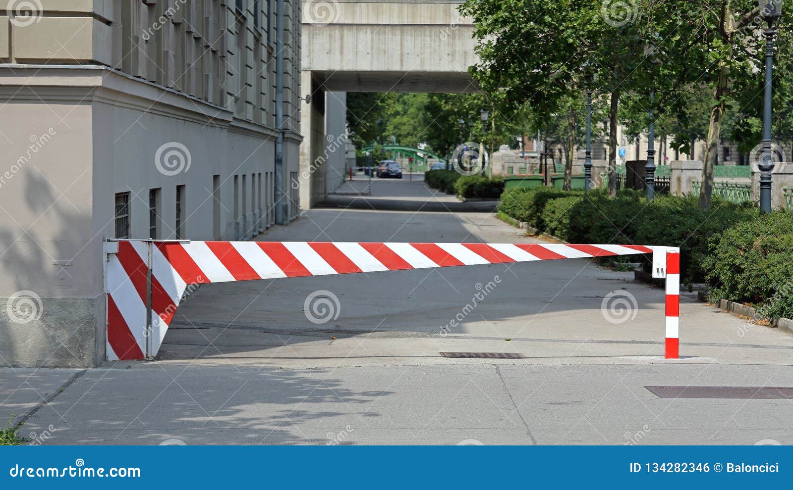 Parking Barrier stock photo. Image of diagonal, ramp - 134282346