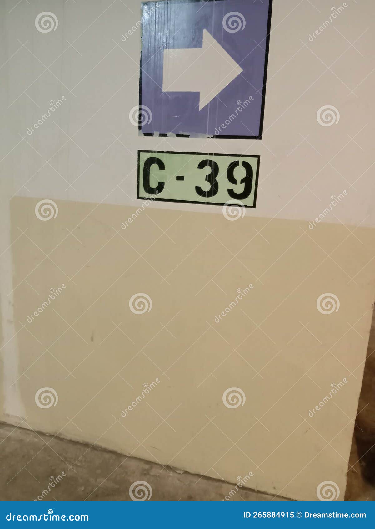 Parking Basement Motorcycle Arrow South Quarter Stock Image - Image of ...