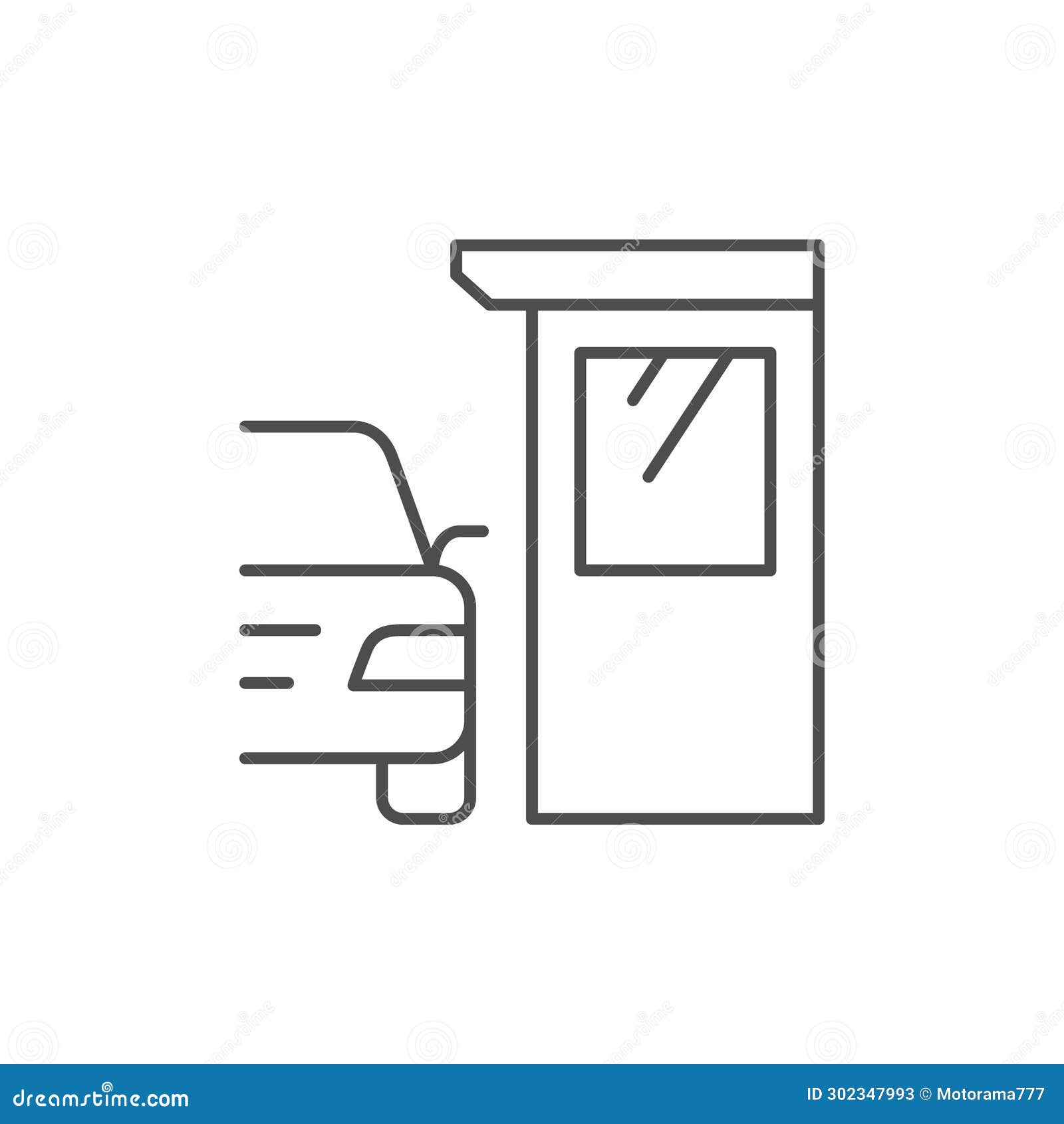 Parking Booth Line Outline Icon Stock Vector - Illustration of booth ...
