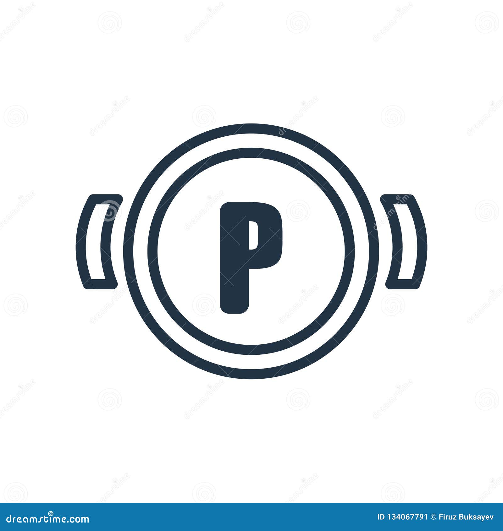 Parking Brake Symbol With Van And Hand On Brake Stock Photo ...
