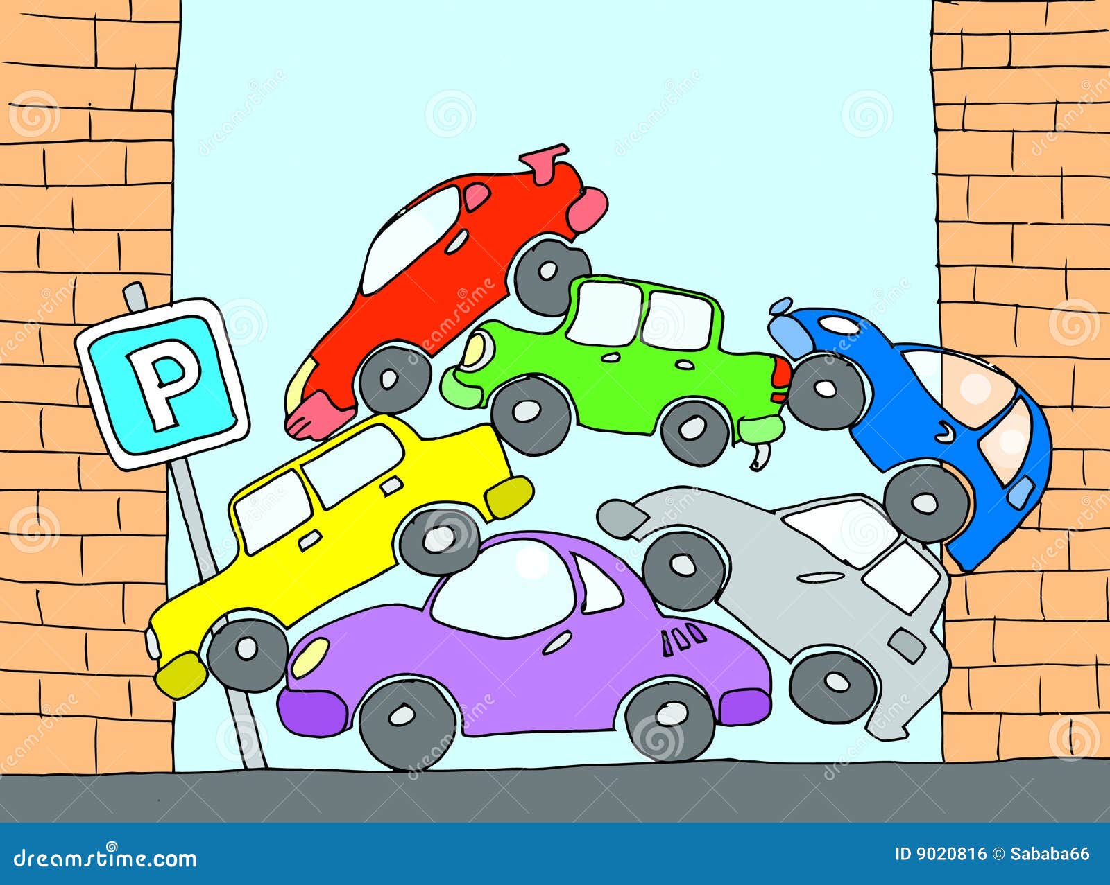 Royalty Free Stock Image: Parking for cars. Image: 9020816