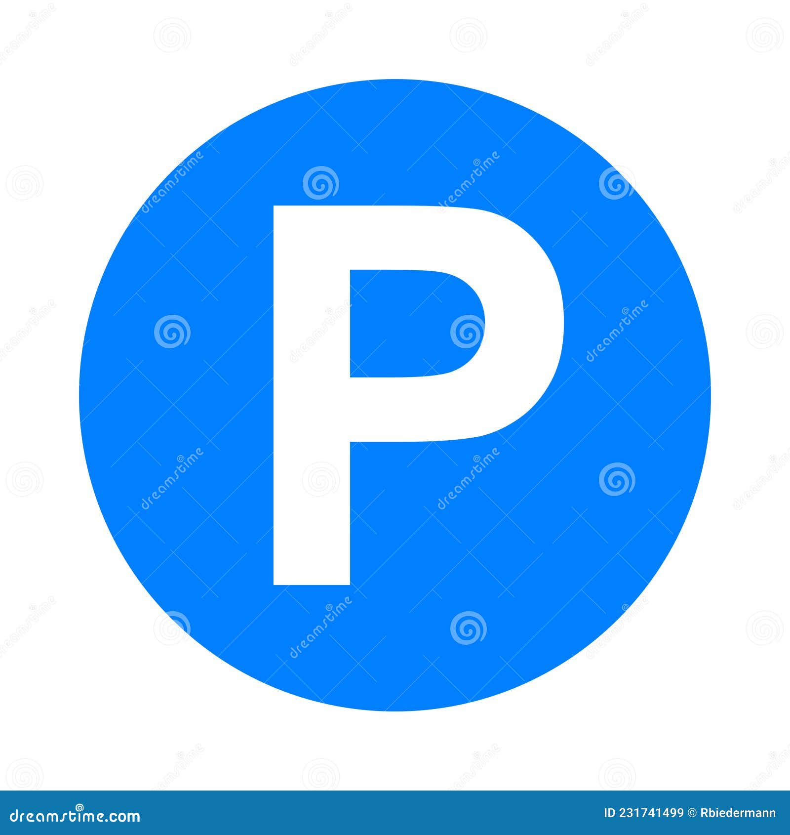 Parking and circle stock vector. Illustration of symbol - 231741499