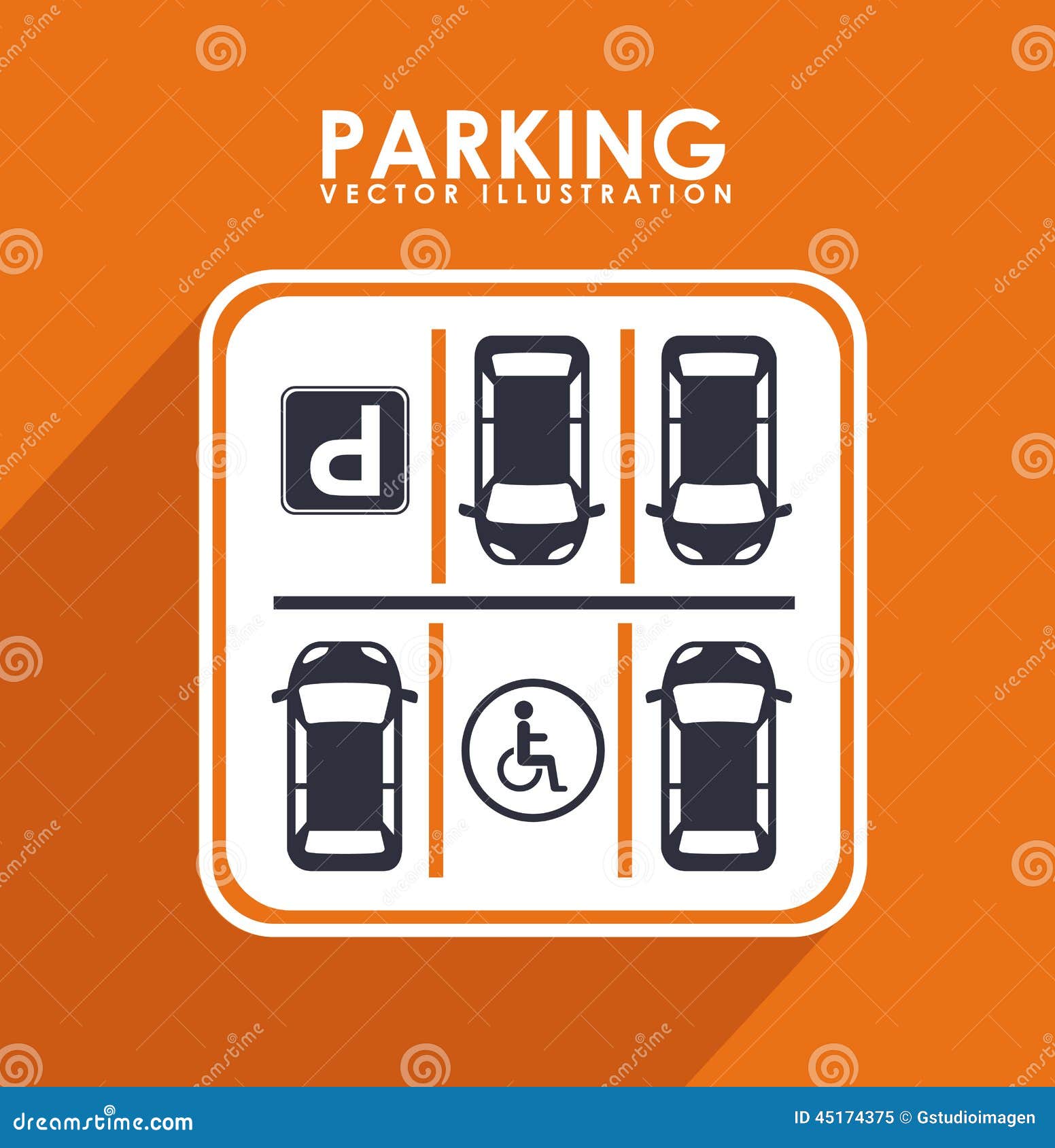 Parking design stock vector. Illustration of road, graphic - 45174375