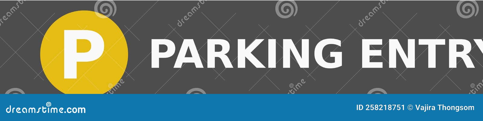 Parking Entry Sign, Car Park Building Vector Illustration Stock Vector ...
