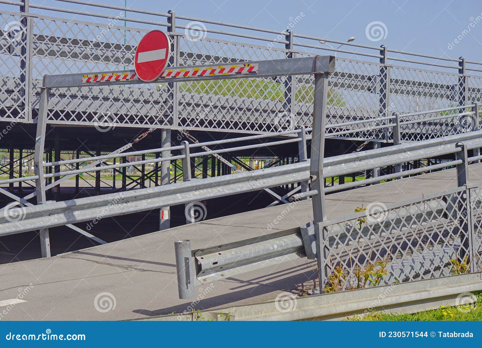 Parking exit ramp stock photo. Image of garage, outside - 230571544