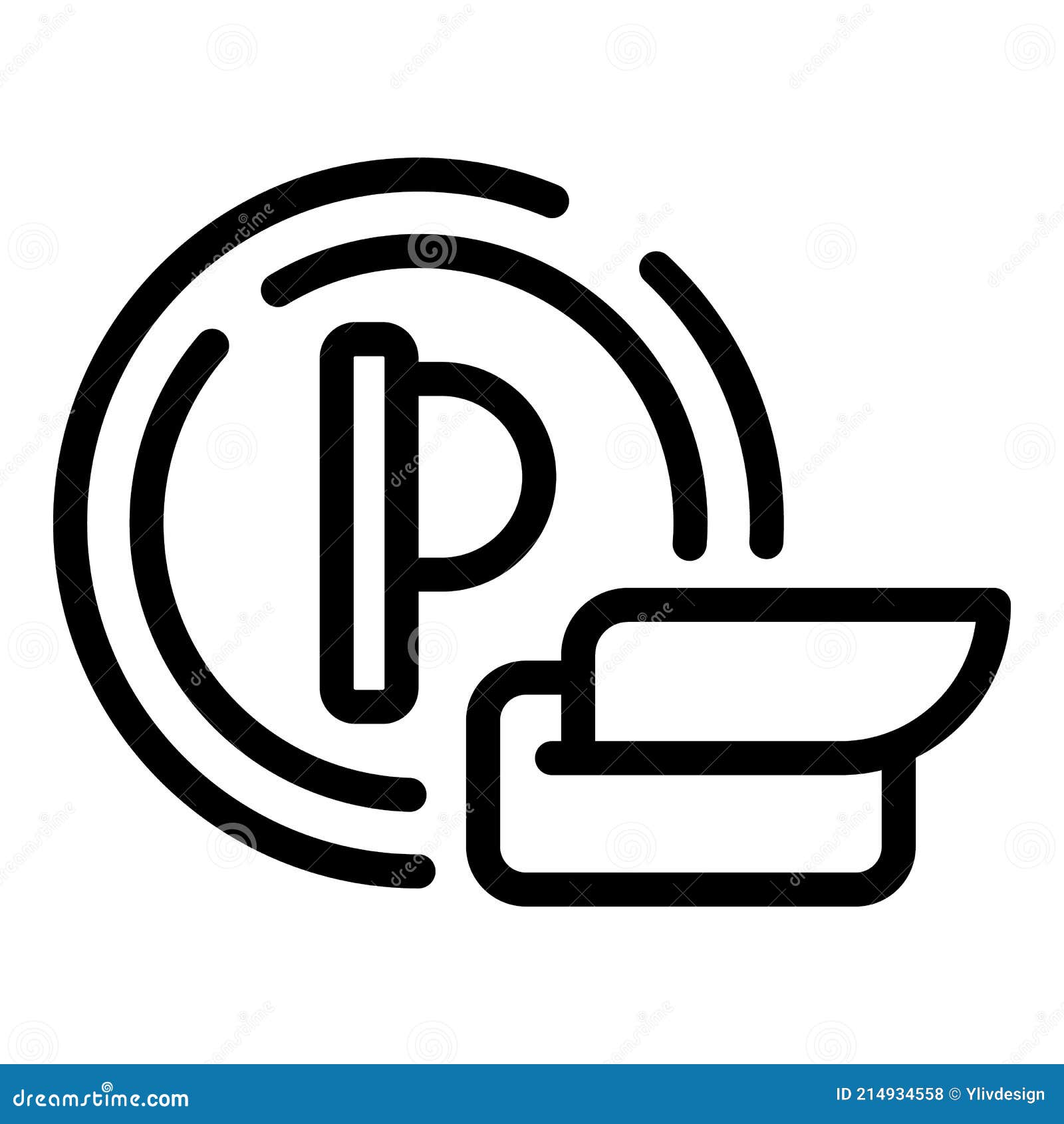 Parking Fee Icon, Outline Style Stock Vector - Illustration of ...
