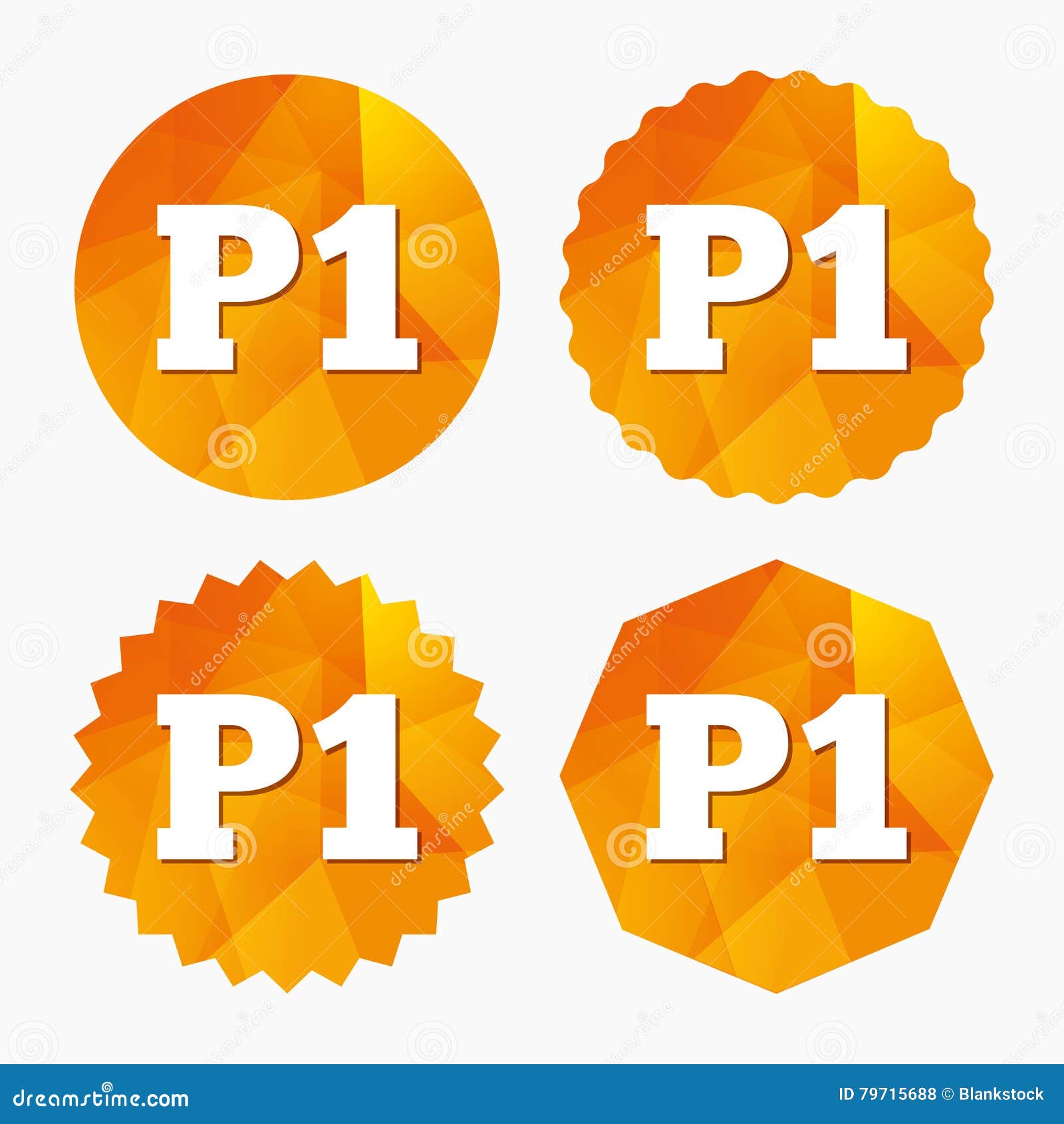 Parking First Floor Icon. Car Parking P1 Symbol. Stock Vector ...