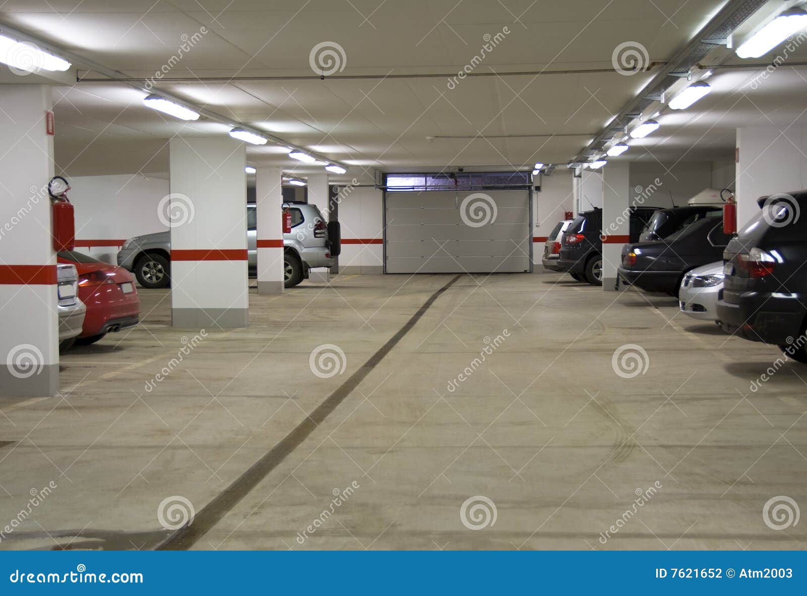 Parking garage stock photo. Image of night, place, modern - 7621652