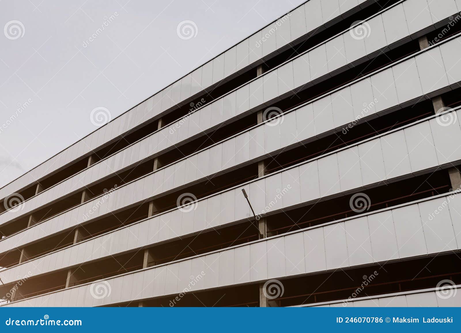 Parking Garage Facade and Exterior Stock Photo - Image of architecture ...