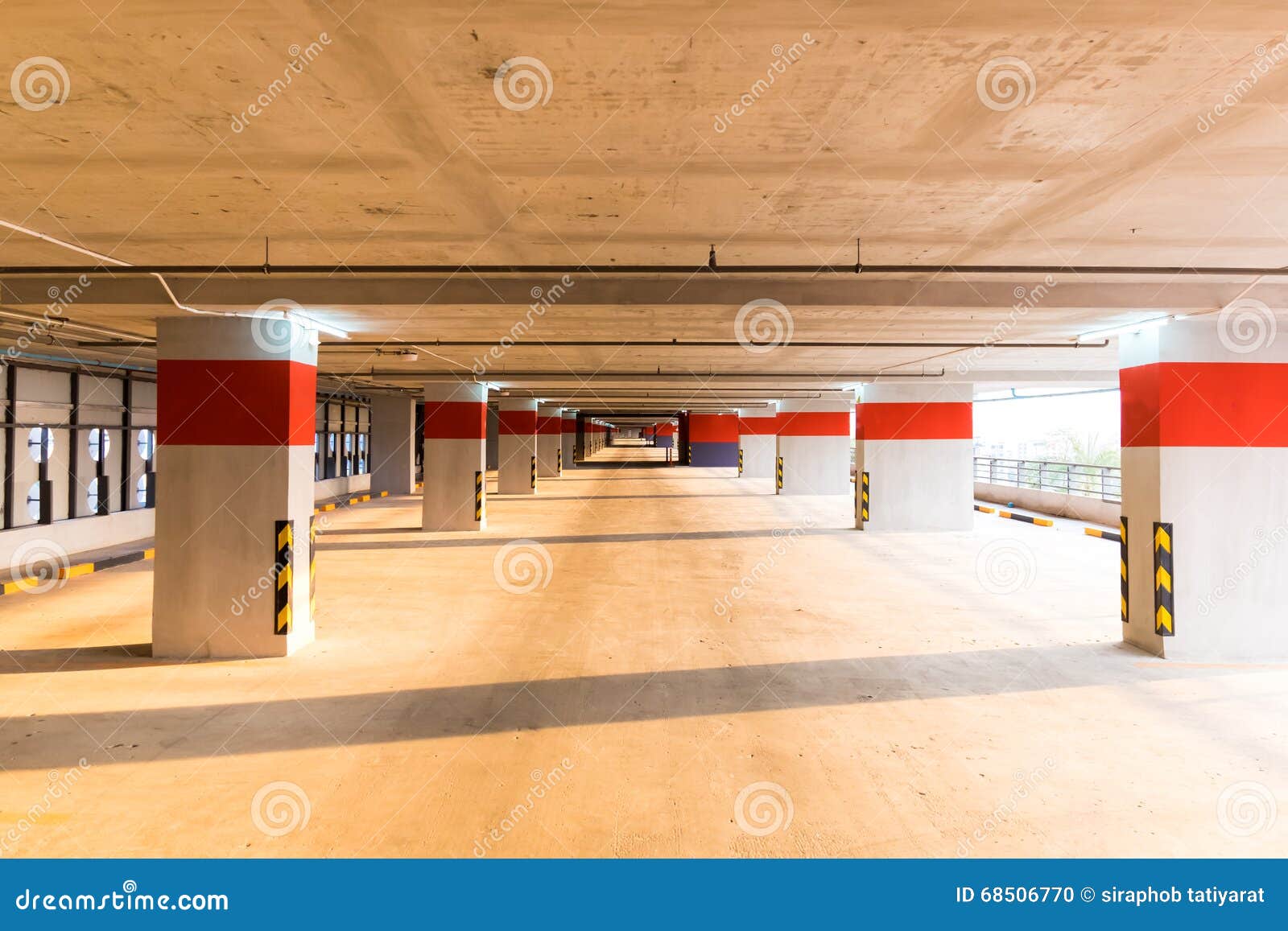 Parking garage interior stock photo. Image of basement - 68506770