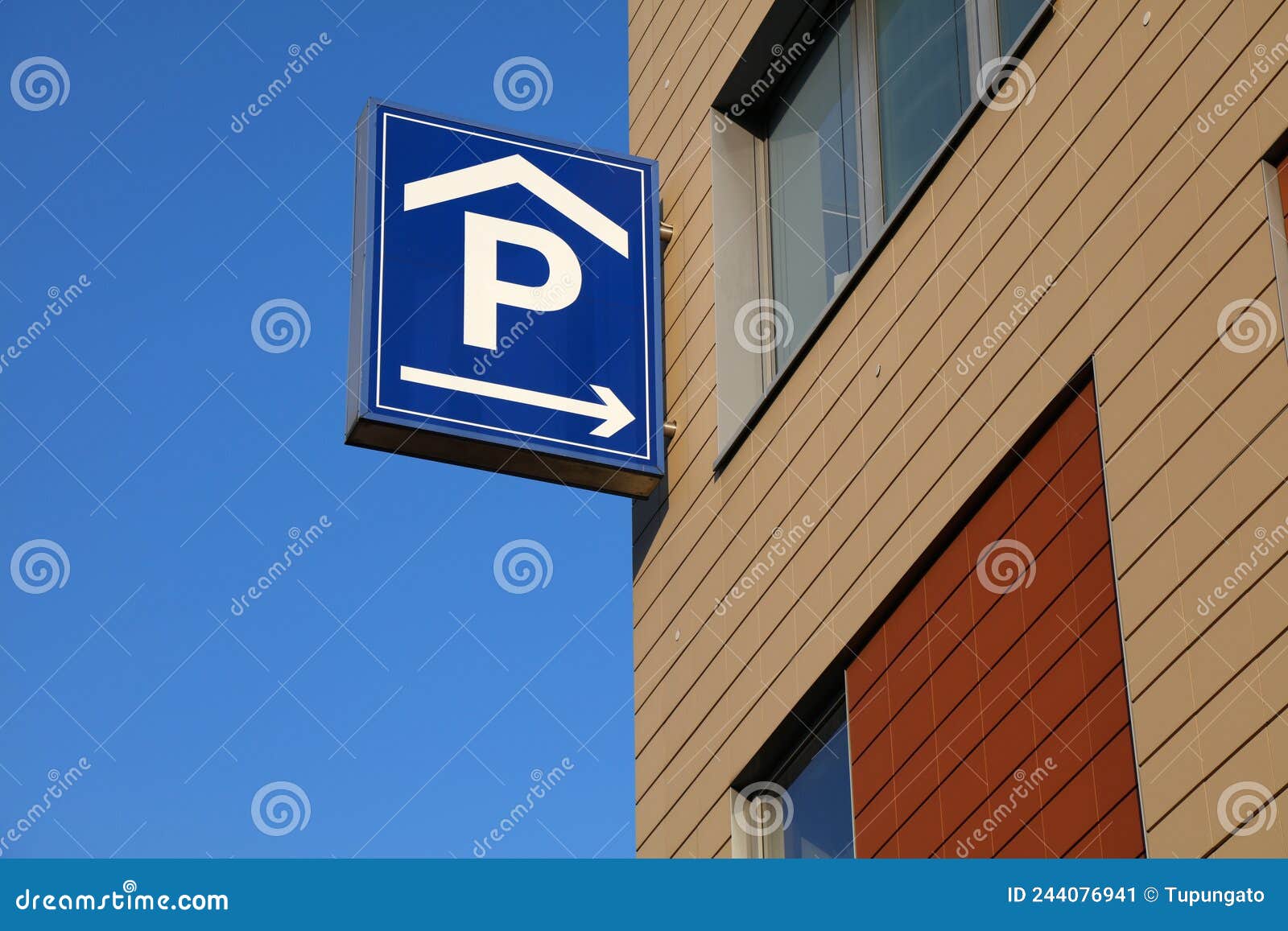 Parking garage sign stock image. Image of parkade, architecture - 244076941