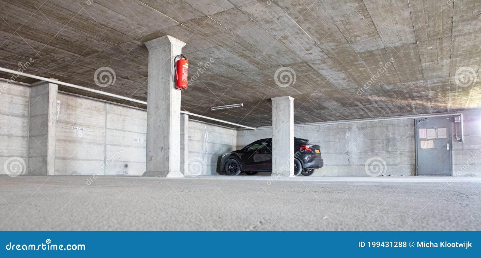 Parking garage underground stock photo. Image of interior - 199431288
