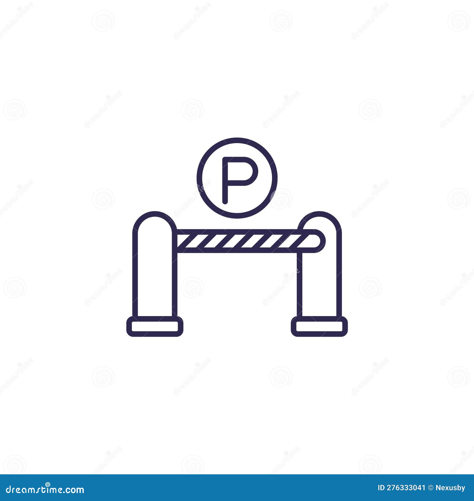 Parking Gate Icon, Line Vector Stock Vector - Illustration of design ...