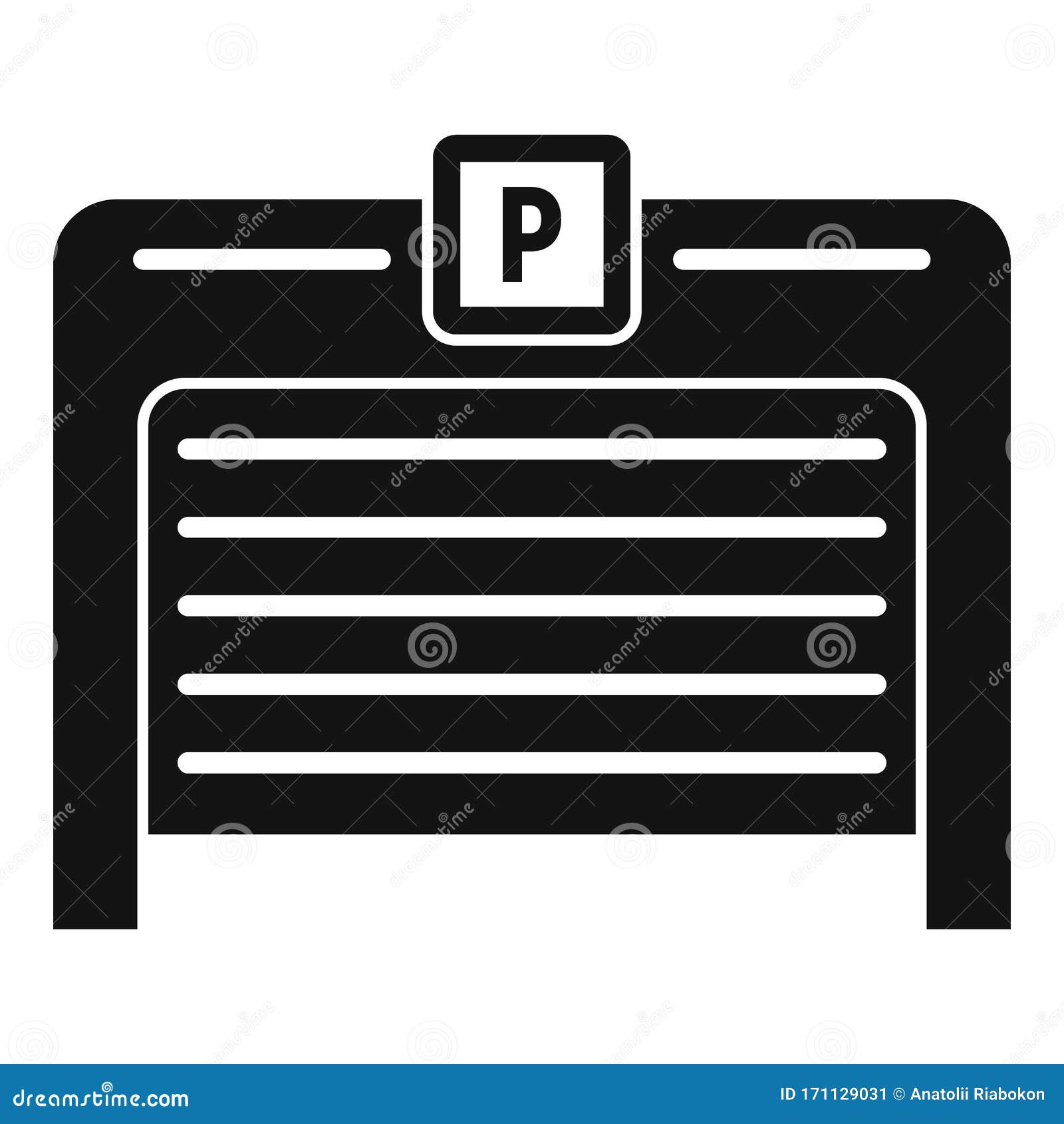 Parking Gate Icon, Simple Style Stock Vector - Illustration of ...