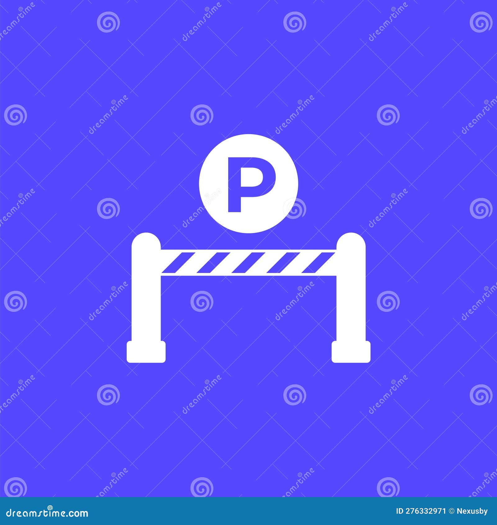 Parking Gate Icon, Vector Sign Stock Illustration - Illustration of ...