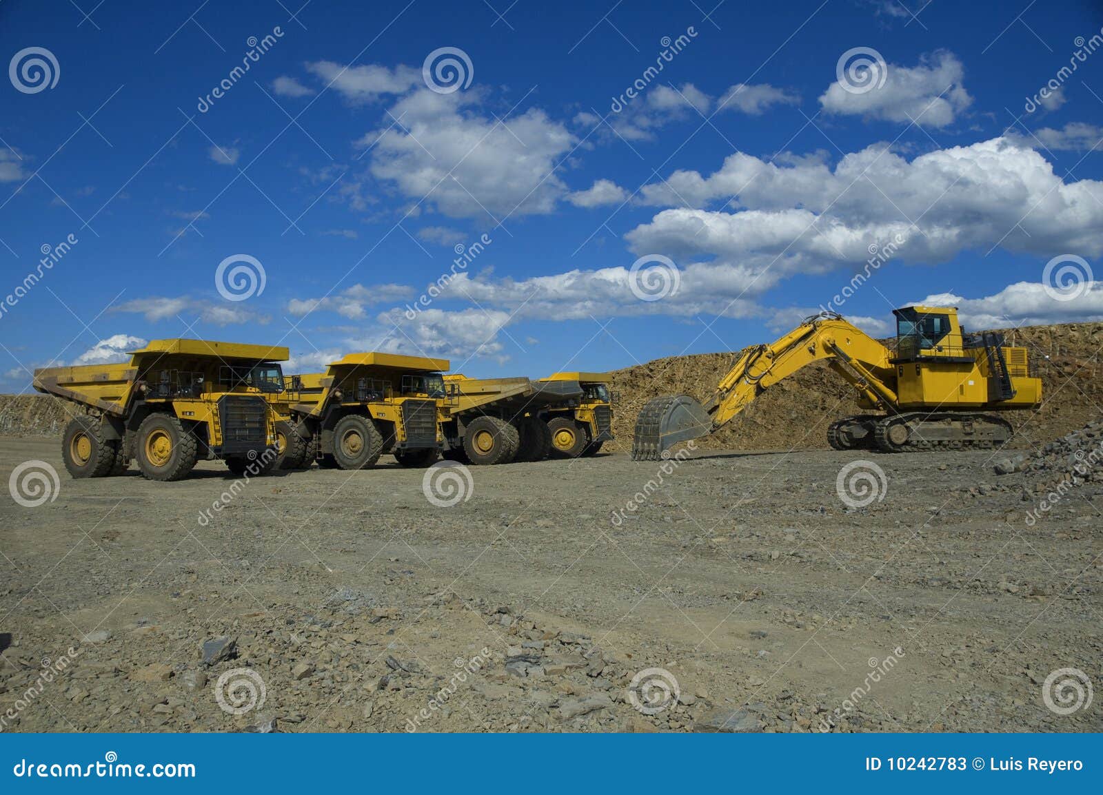 Heavy Machinery Moving Earth And Biomass In Compost Works Royalty-Free ...