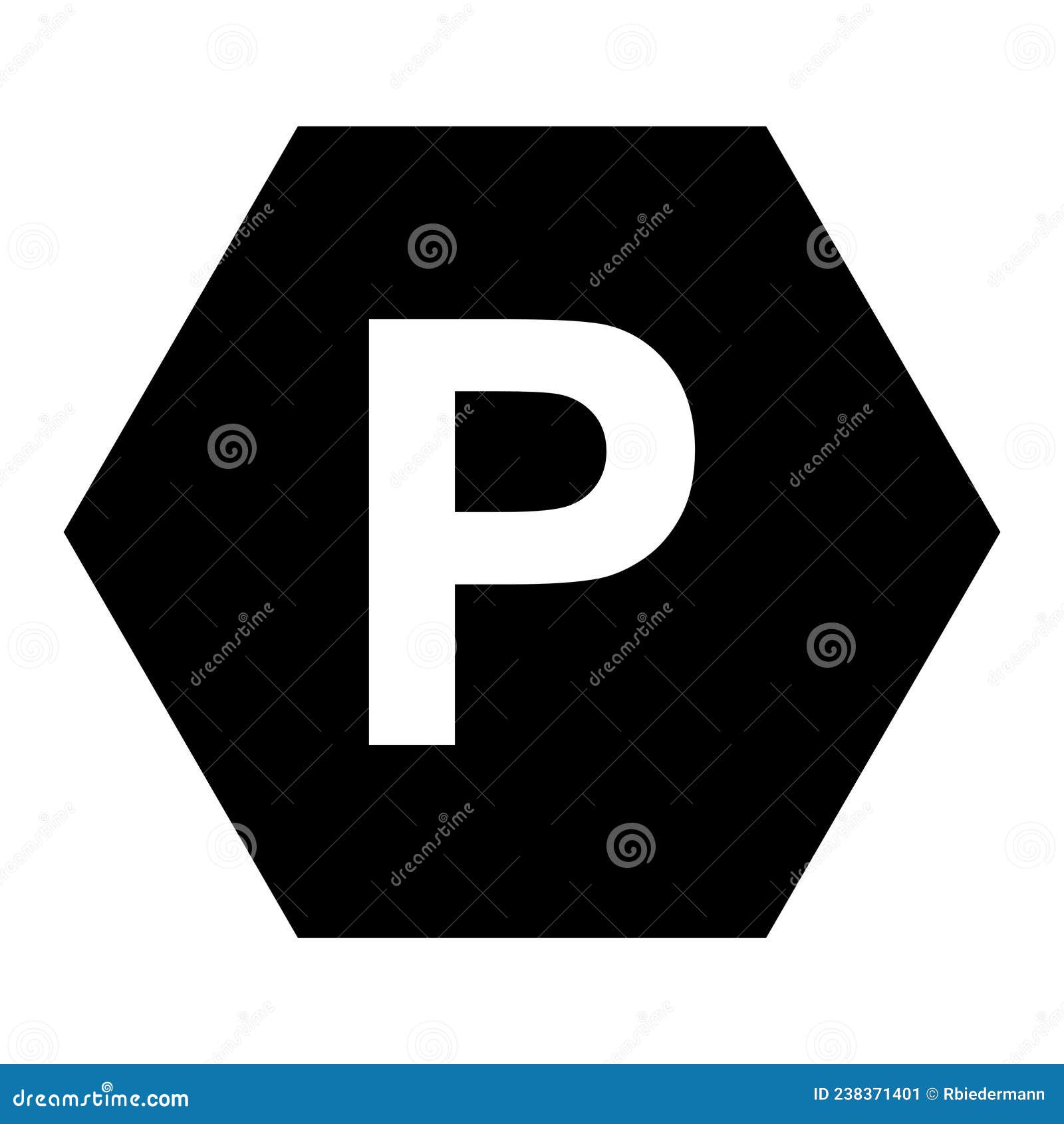 Parking and hexagon stock vector. Illustration of hexagon - 238371401