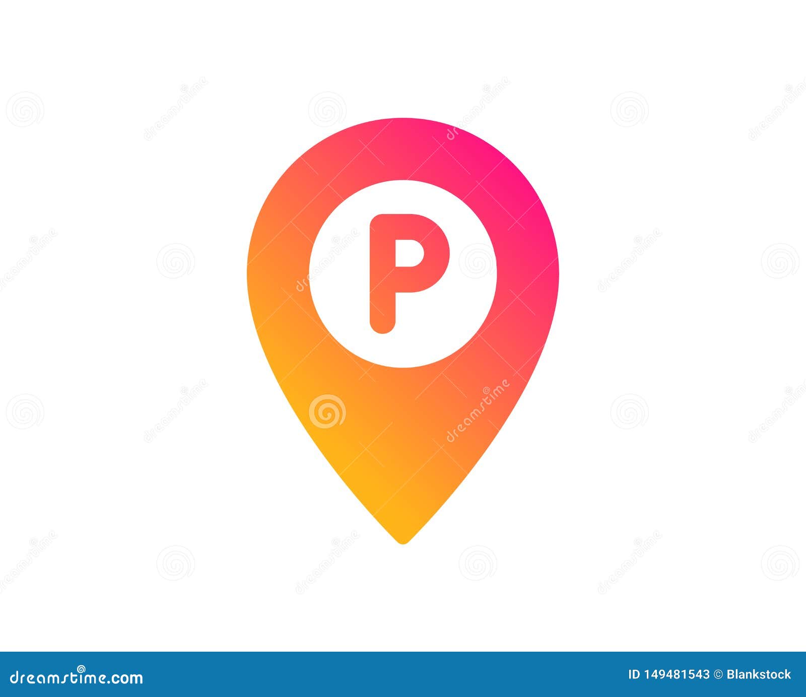 Parking Icon. Location Map Pointer Sign. Vector Stock Vector - Illustration of symbol, transport ...