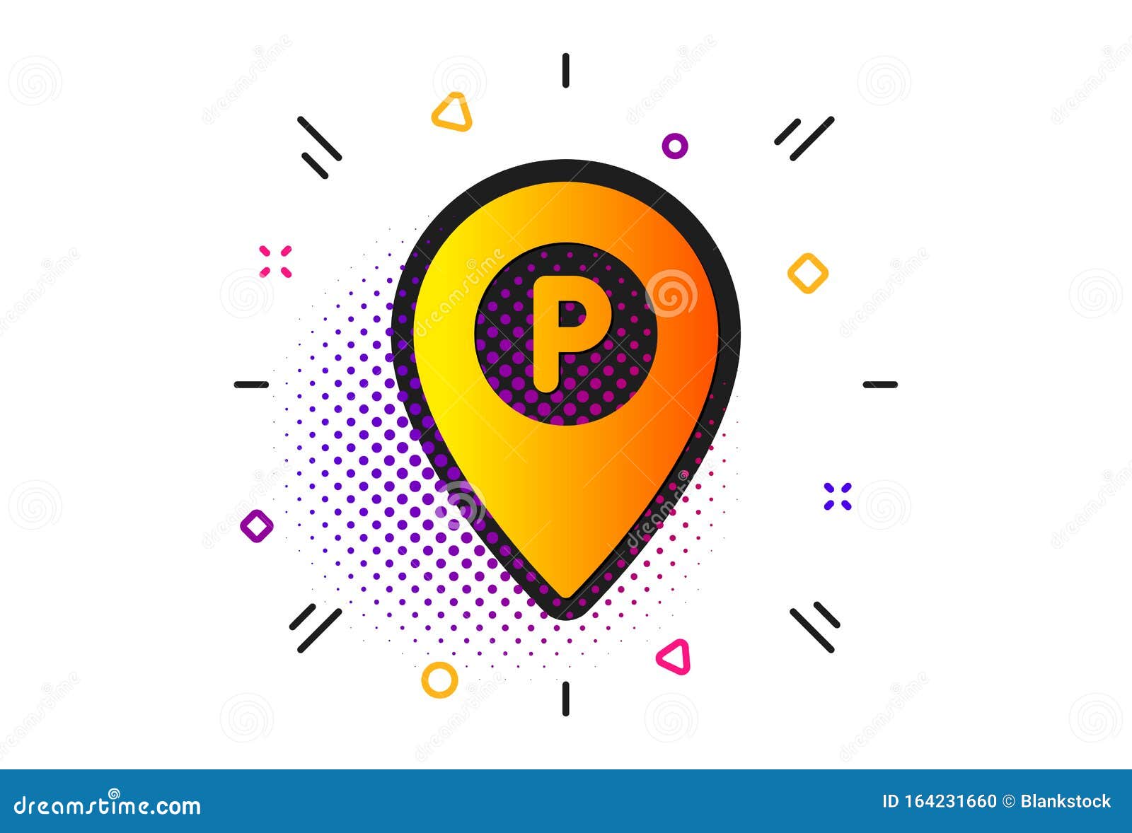 Parking Icon. Location Map Pointer Sign. Vector Stock Vector ...