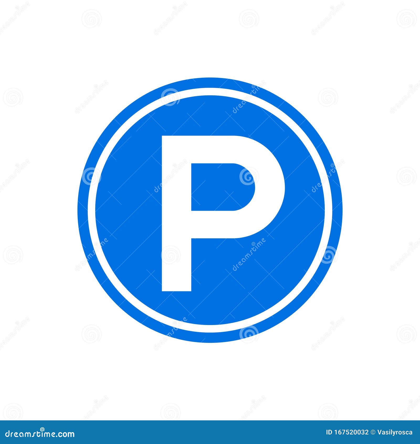 Parking Icon Round Sign. Park Symbol Circle Stock Vector - Illustration ...