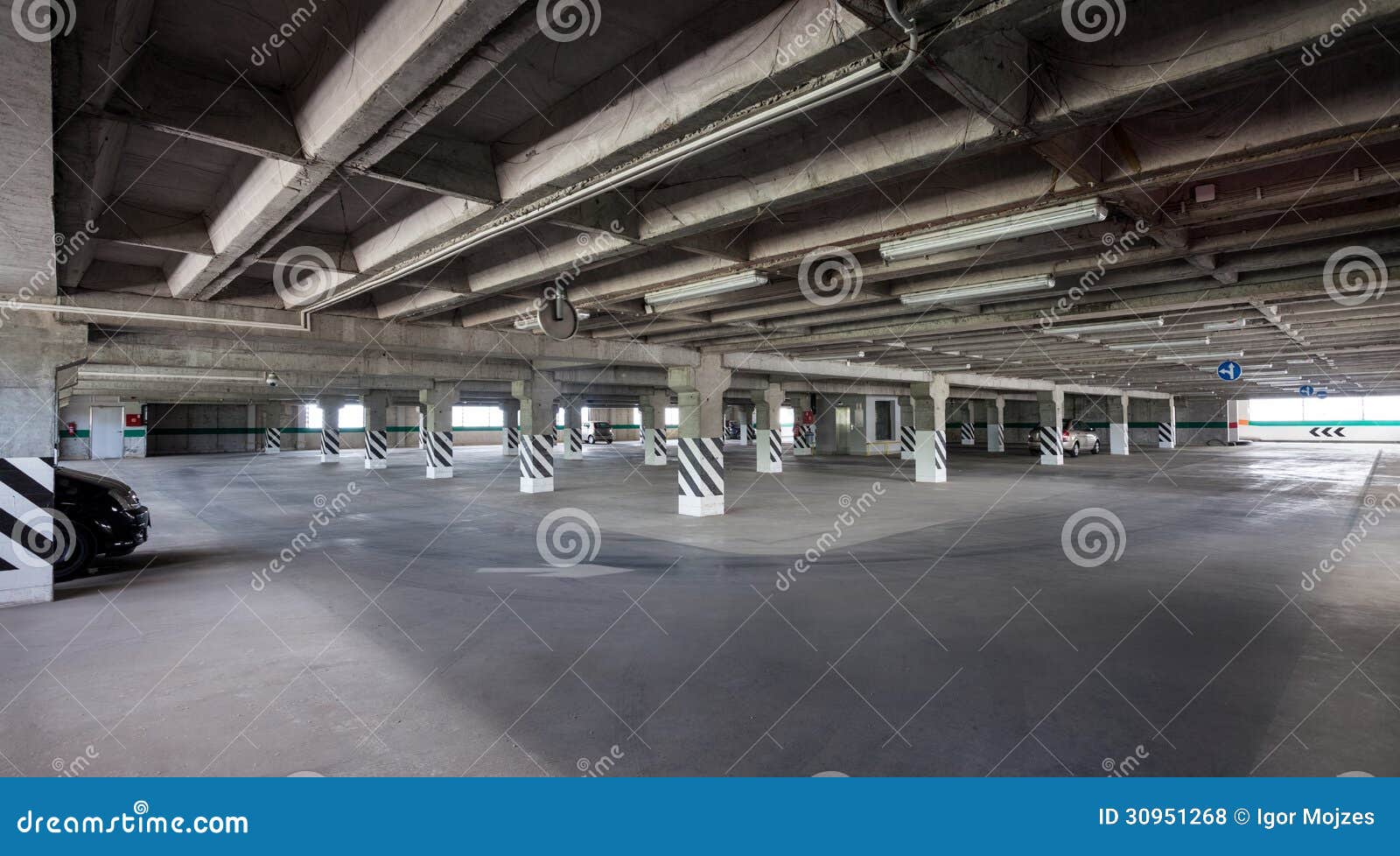 Parking Interior / Underground Garage Stock Photo - Image of exit ...
