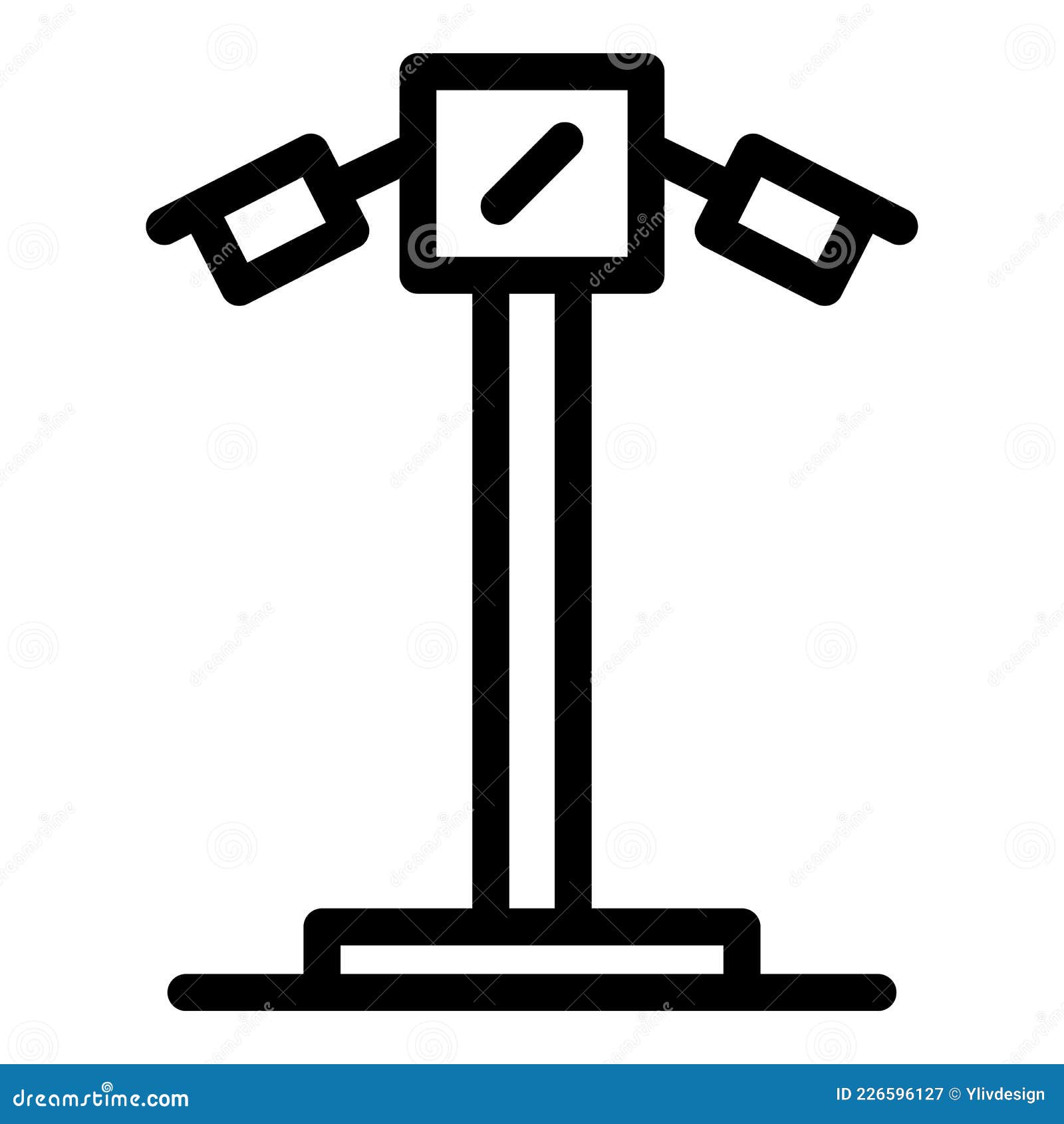 Car Parking Light Outline Icon In White And Black Colors. Car Parking ...