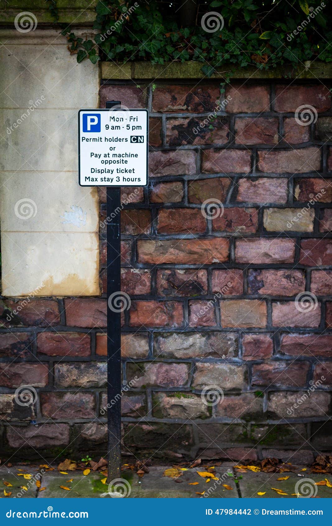 Parking limited sign. stock photo. Image of metal, city - 47984442