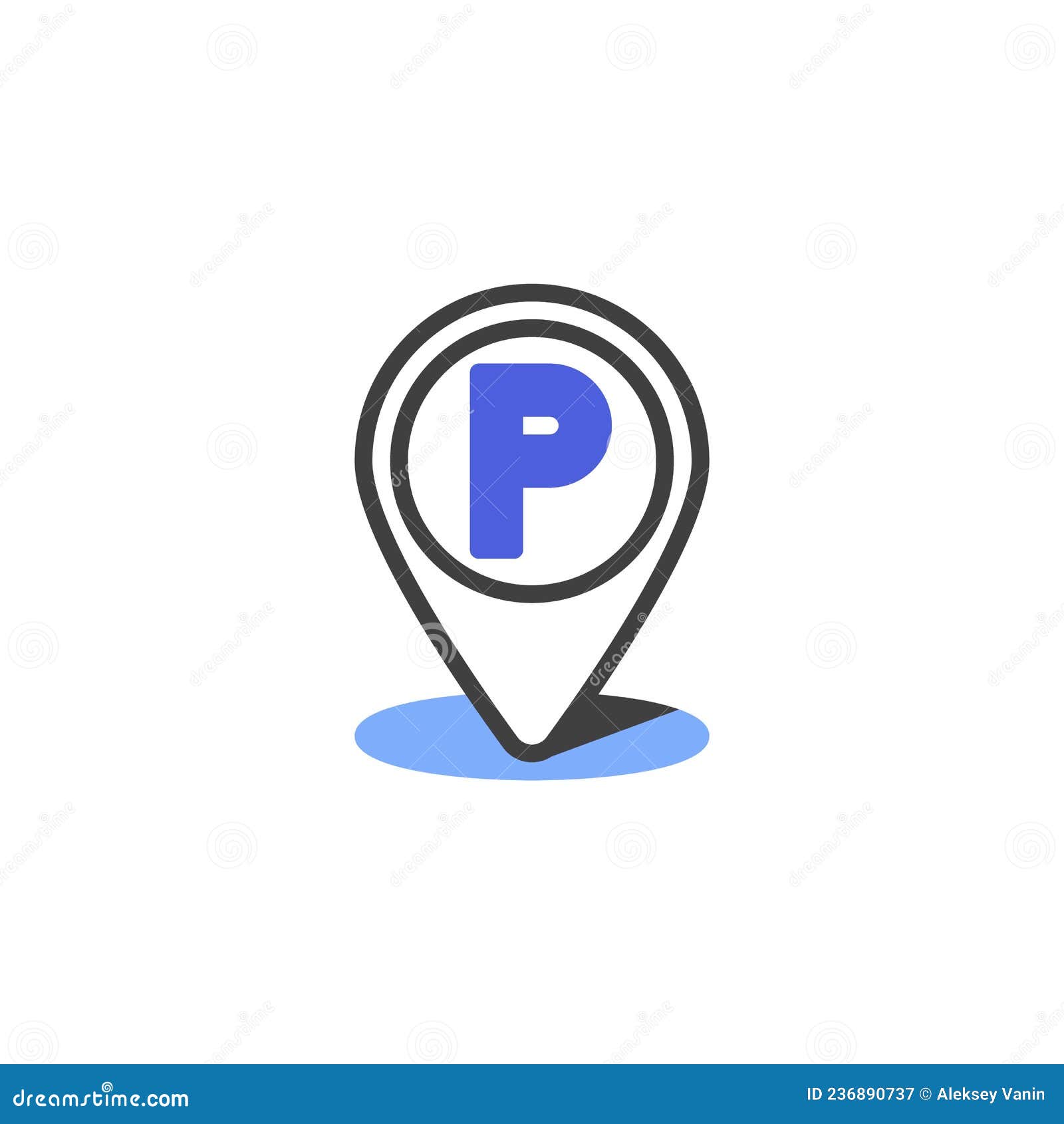 Parking location line icon stock vector. Illustration of perfect ...