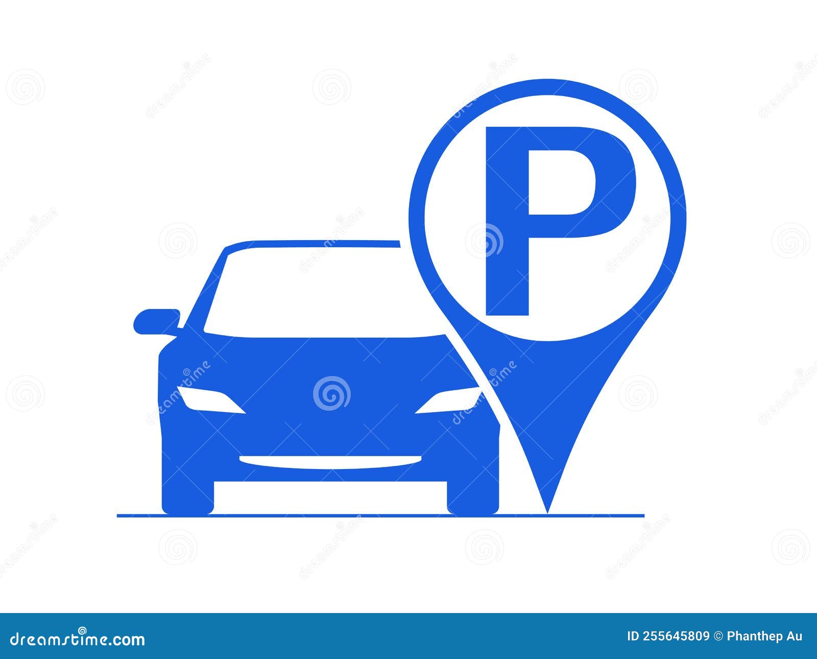 Parking Location Map Marker with a Car, Vector Stock Vector ...