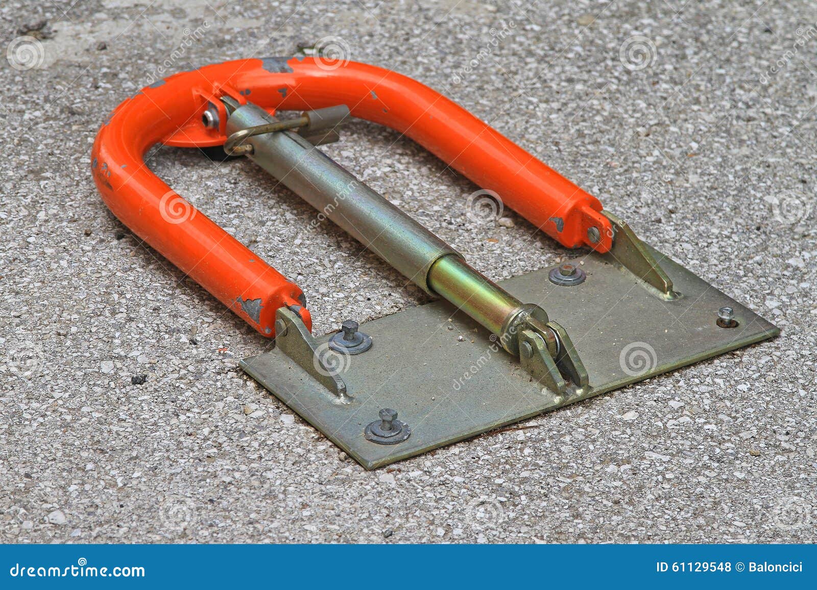 Parking Lock stock photo. Image of theft, post, device - 61129548