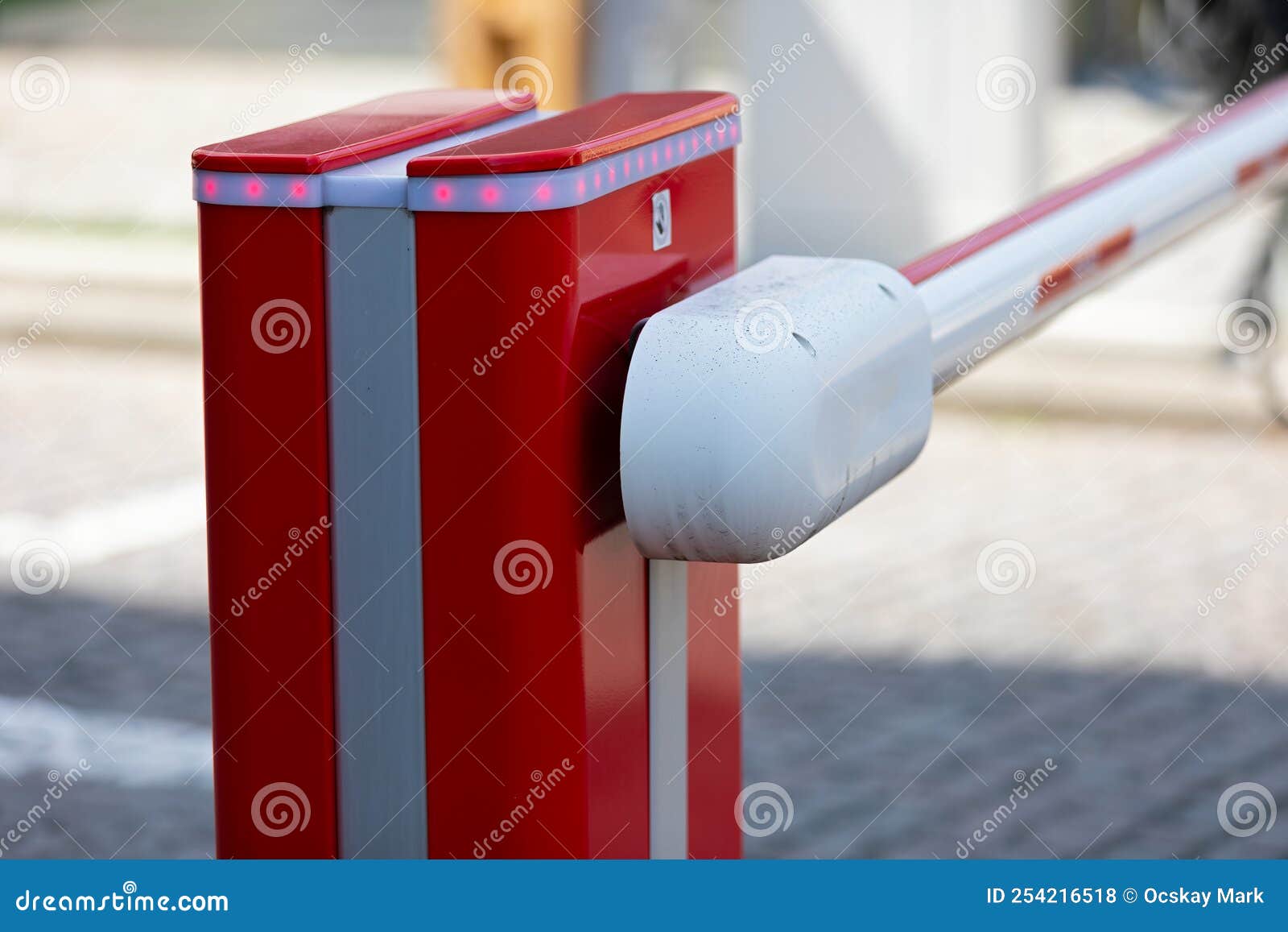 Parking lot barrier stock photo. Image of control, security - 254216518