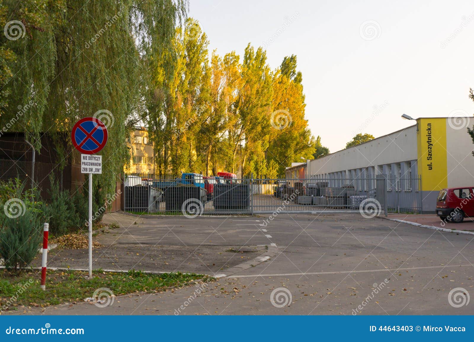 Parking lot editorial stock photo. Image of closing, area - 44643403