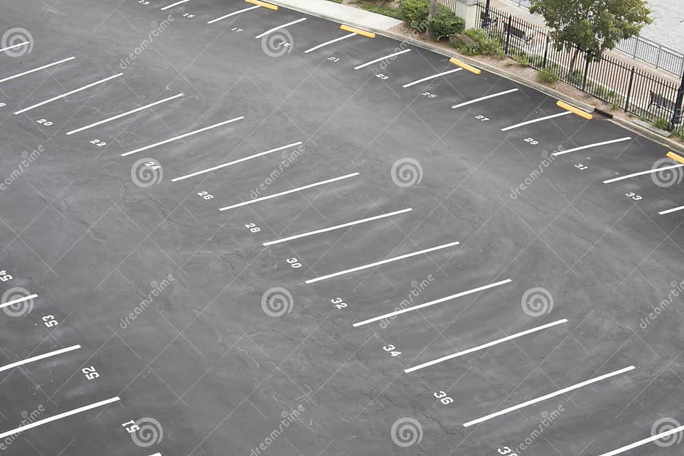 Parking lot curved rows stock photo. Image of asphalt - 18696764