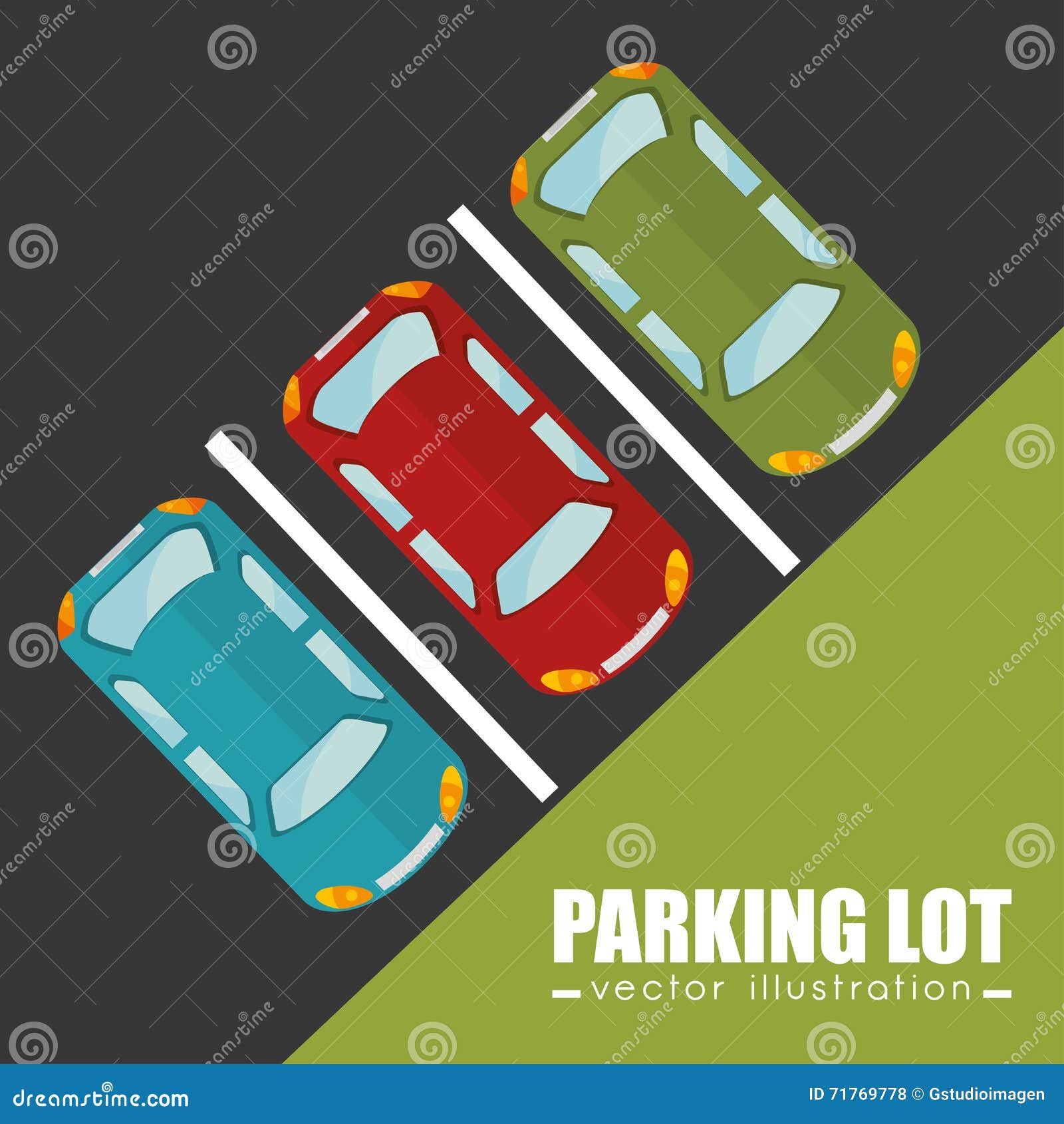 Parking lot design stock illustration. Illustration of design - 71769778