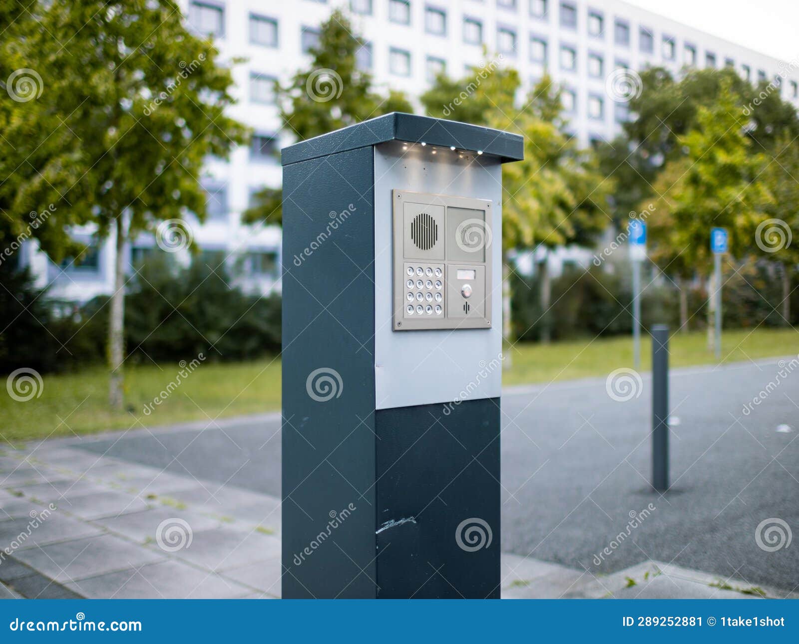 Parking Lot Intercom System Stock Image - Image of access, automated ...