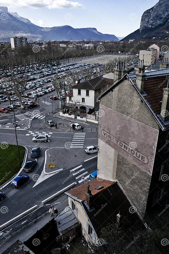 Parking Lot & Intersection Stock Image - Image of building, cars: 2324455