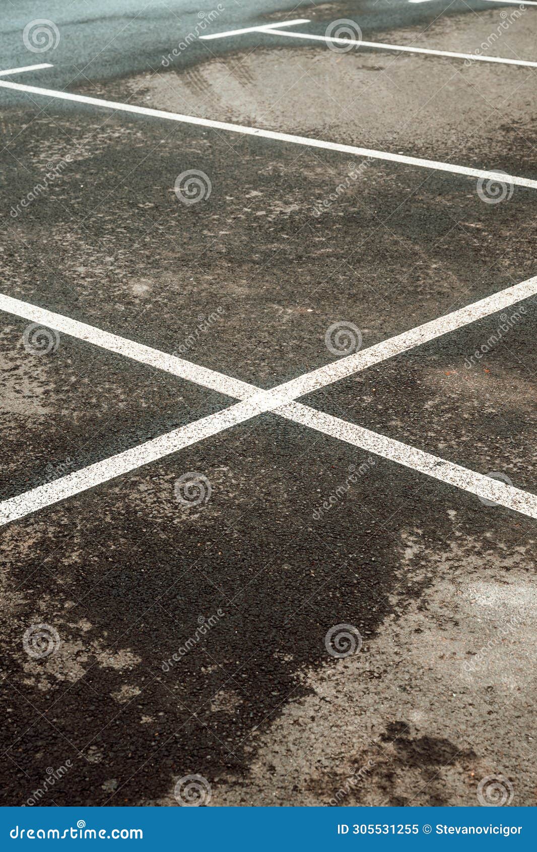 Parking Lot Marking Lines As Minimal Geometrical Background Stock Image ...