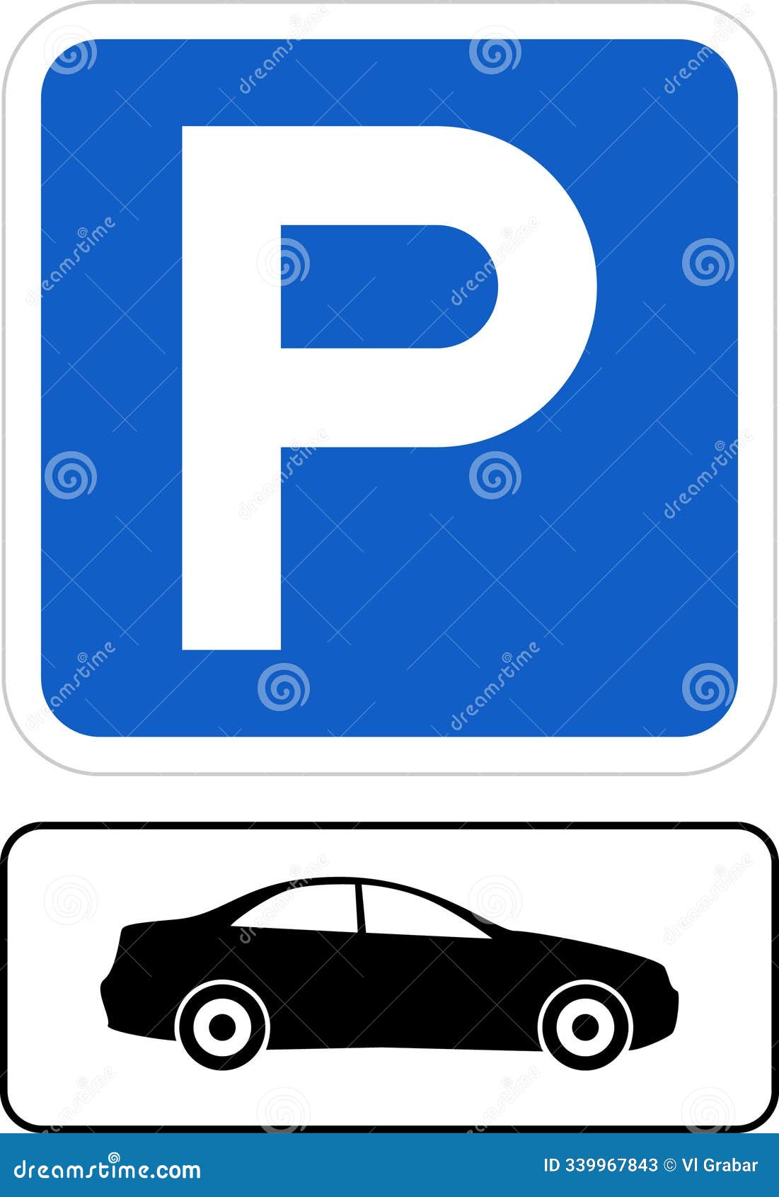 Parking Lot, Road Signs, Set, Vector Icon. Parking Signs Vector. Stock ...