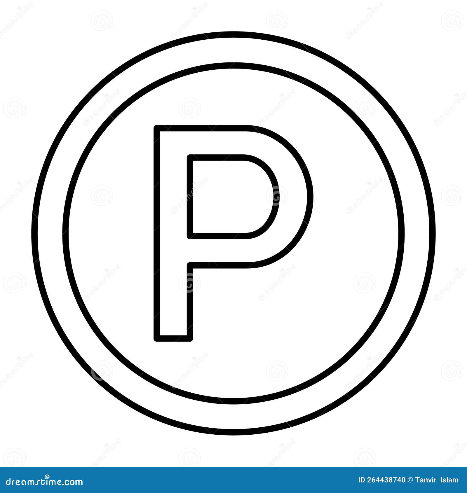 Parking Lot Sign stock vector. Illustration of graphic - 264438740