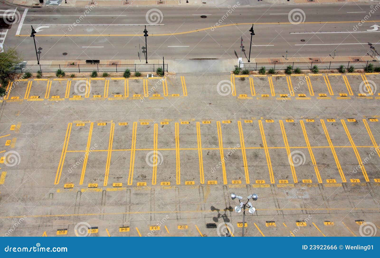Parking lot beside street stock photo. Image of street - 23922666