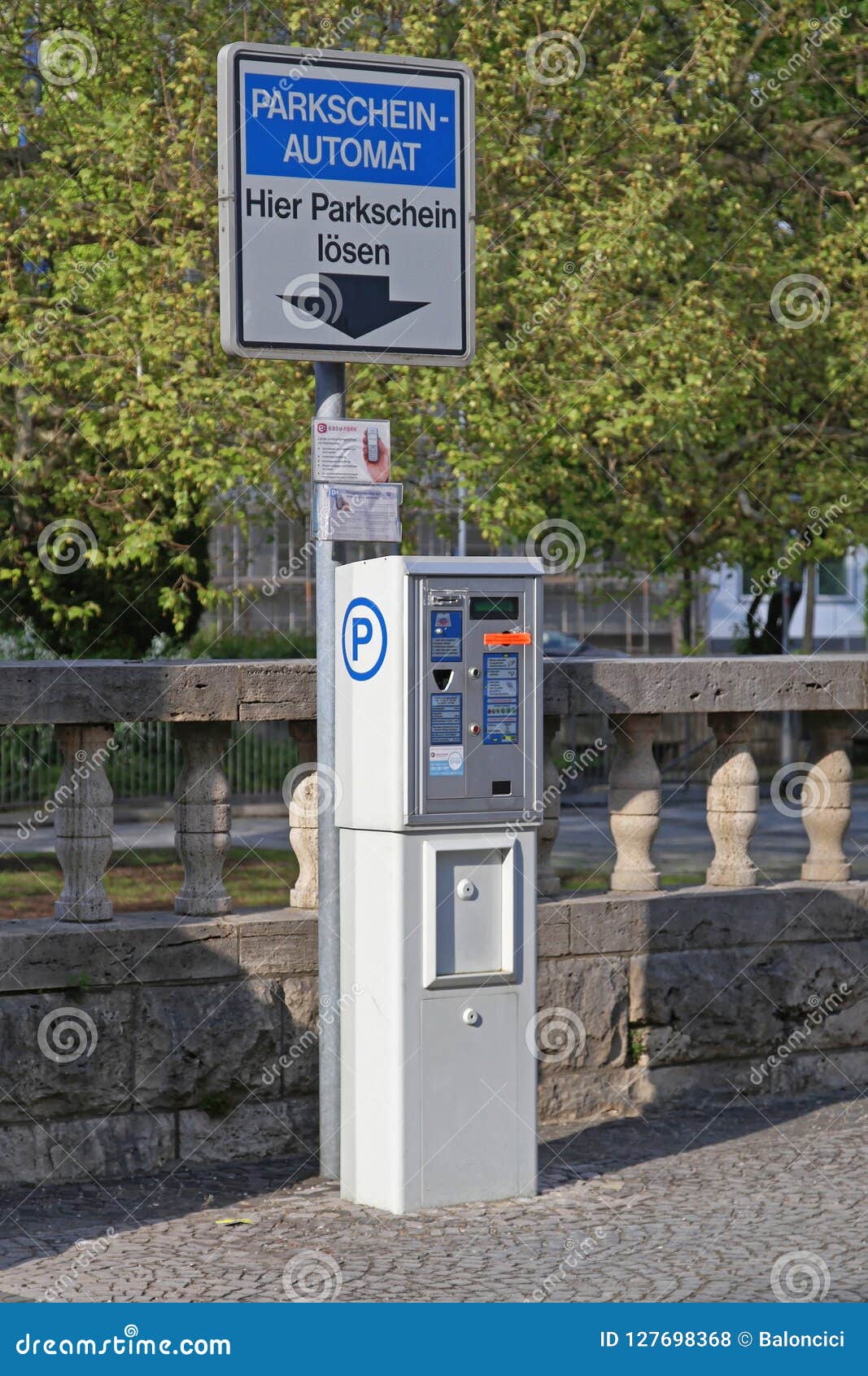 Parking Machine Germany editorial stock photo. Image of sign - 127698368
