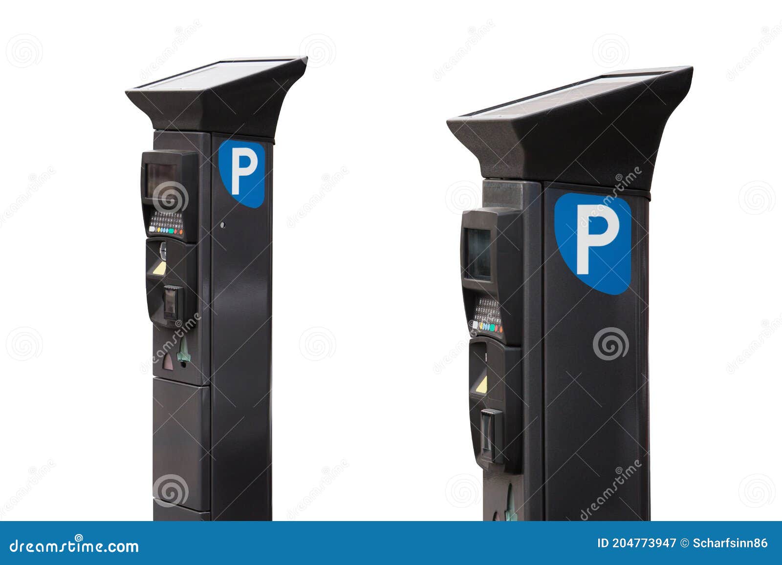 Parking Machine Isolated on White Stock Image - Image of station ...