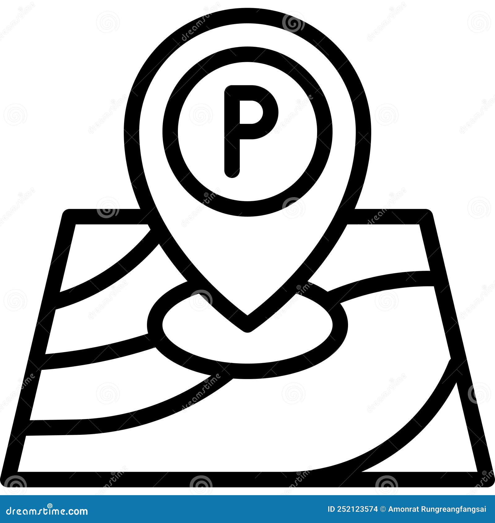 Parking Map Icon, Location Map and Navigation Vector Stock Vector ...